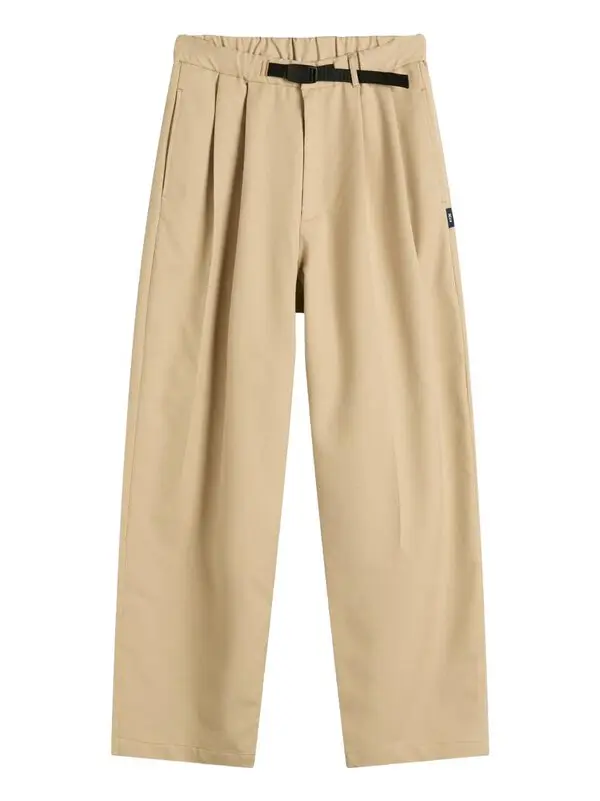 N!CE Double Pleat Belted Trousers - Light Beige