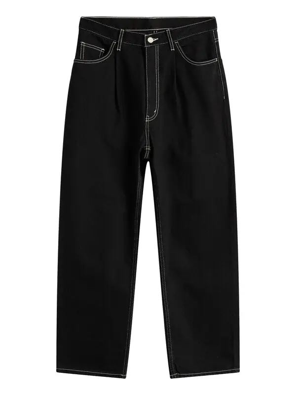 BEAMS Wide Tapered Jeans - Black
