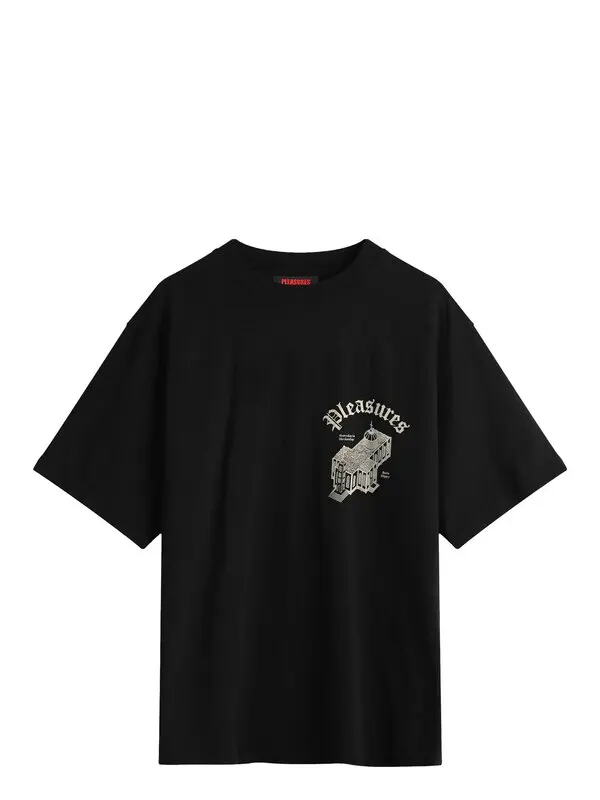 PLEASURES Chapel Heavyweight T-shirt - Black
