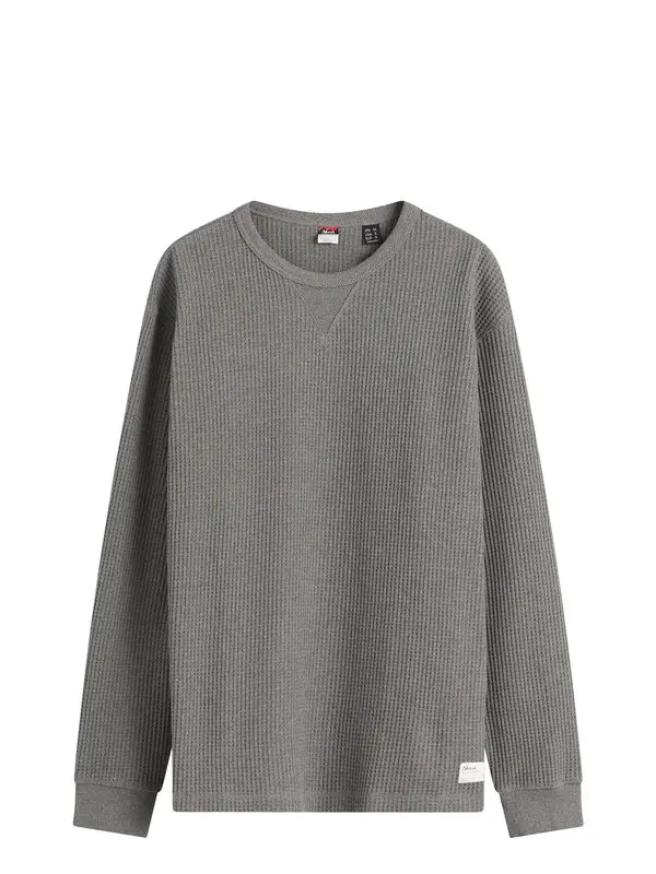 NANGA Eco Hybrid Waffle Long Sleeve T-shirt - Heather Grey