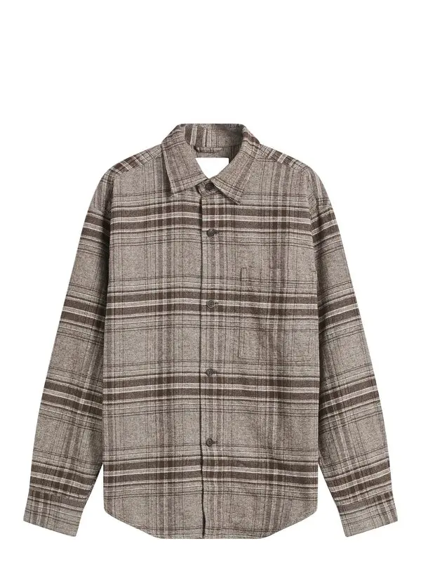 Nn07 Adwin Check Overshirt - Creme Check