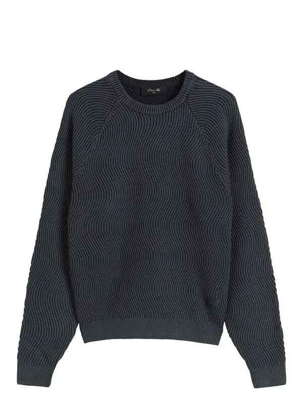 DIME Wave Knit Sweater - Navy