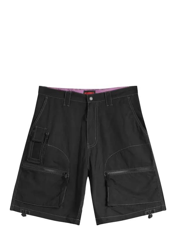 PLEASURES Raider Cargo Shorts - Black