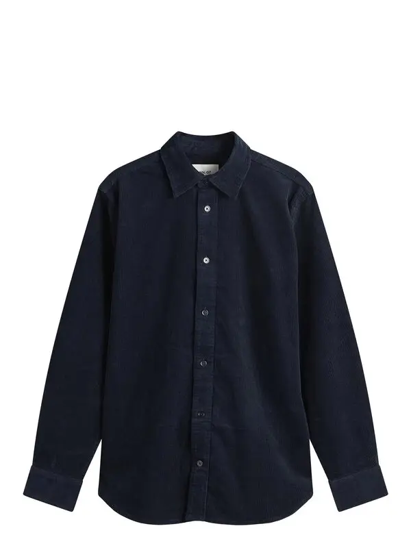 Nn07 Colby Corduroy Overshirt - Navy Blue