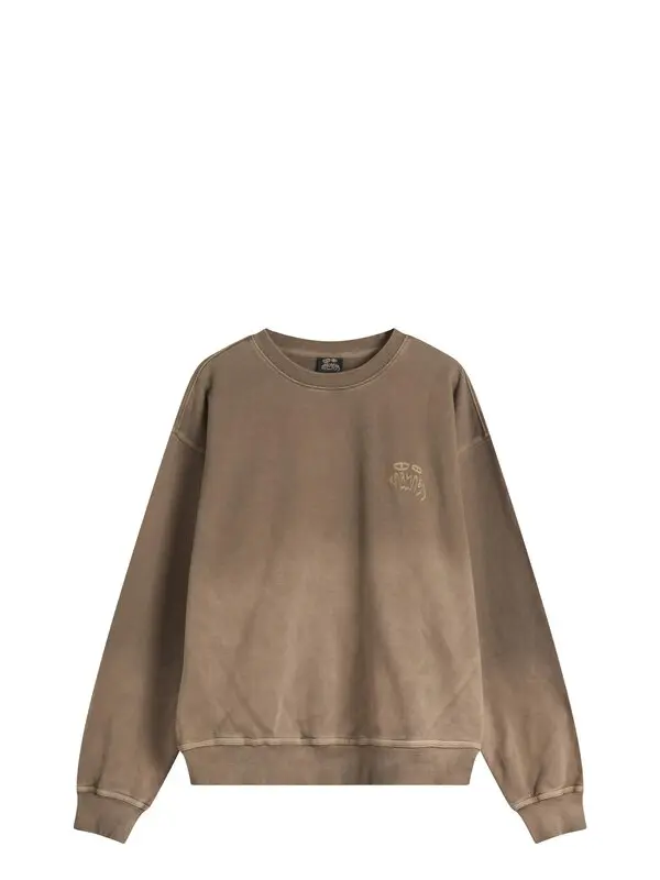 KARMA8A Washed Crewneck Sweatshirt - Brown