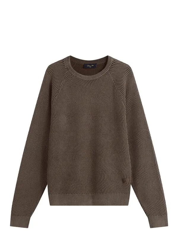 DIME Wave Knit Sweater - Brown