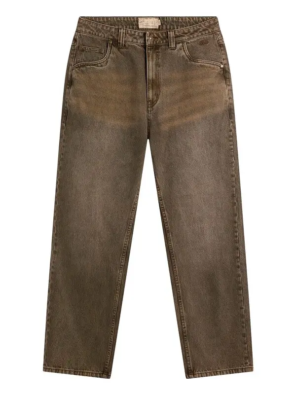 DIME Relaxed Denim Pants - Sandblasted Brown