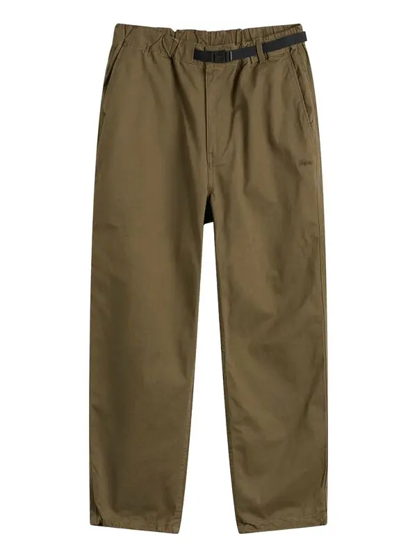 NANGA Weaving Belt Chino Tapered Trousers - Khaki