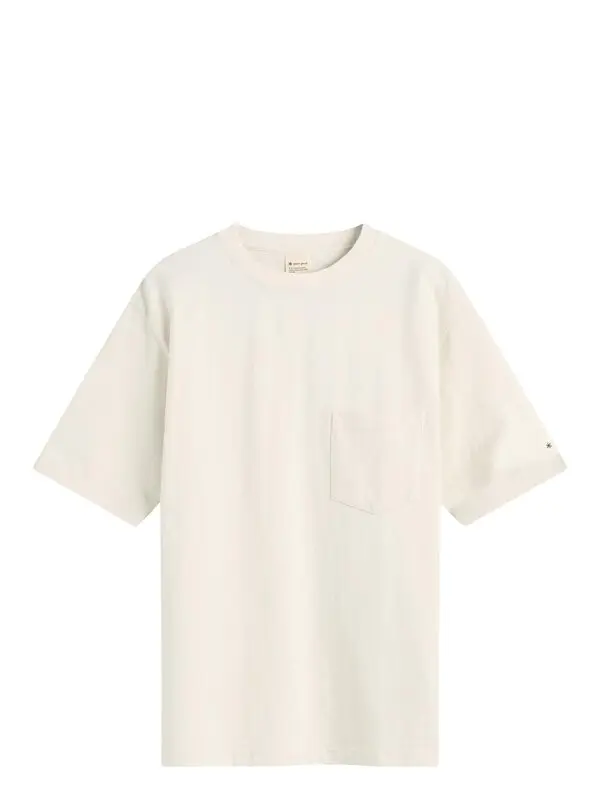 SNOW PEAK Recycled Cotton Heavy T-shirt - Oatmeal