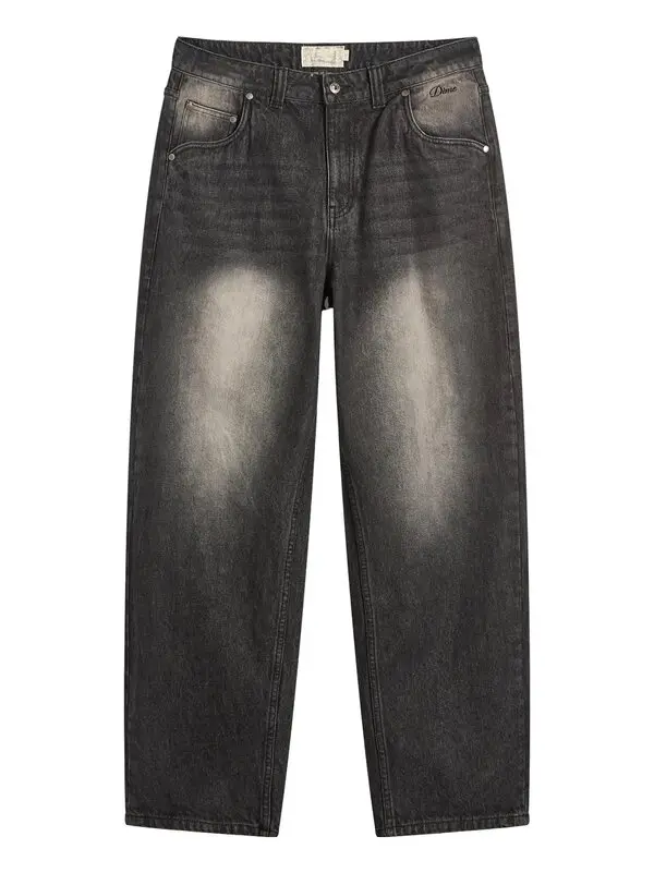 DIME Classic Baggy Denim Pants - Sandblasted Black