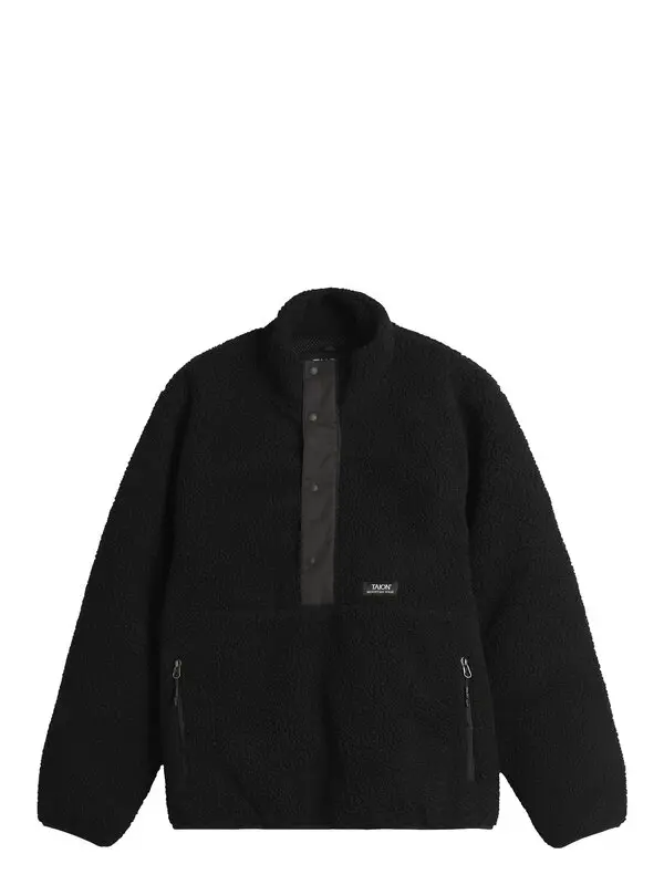 Taion Pull Over Boa Fleece Jacket - Black/black