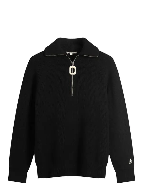 JW Anderson Half Zip Jumper - Black