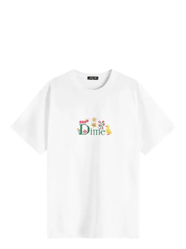 DIME Classic Cross Stitch T-shirt - White