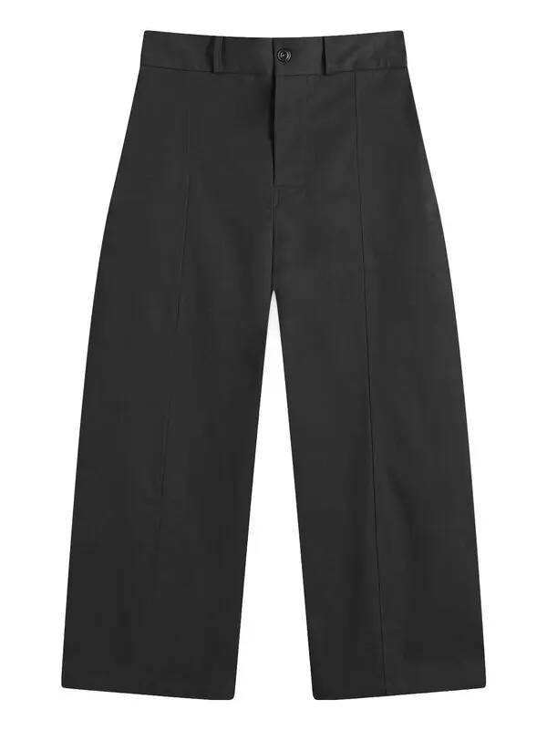 SAGE NATION Welt Wide-leg Trousers - Black