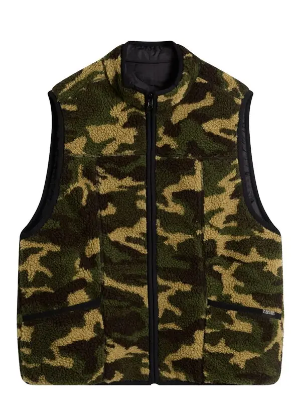 PLEASURES Felis Reversible Vest - Camo/black
