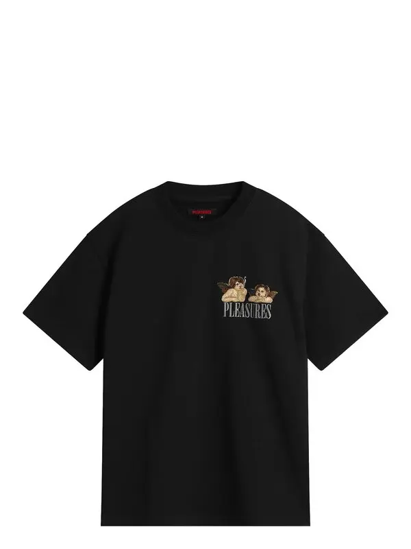 PLEASURES Dynamic Emboirdery T-shirt - Black