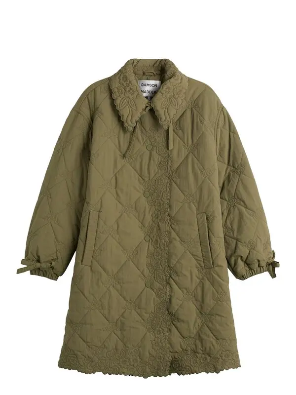 DAMSON MADDER Avery Quilted Coat - Olive