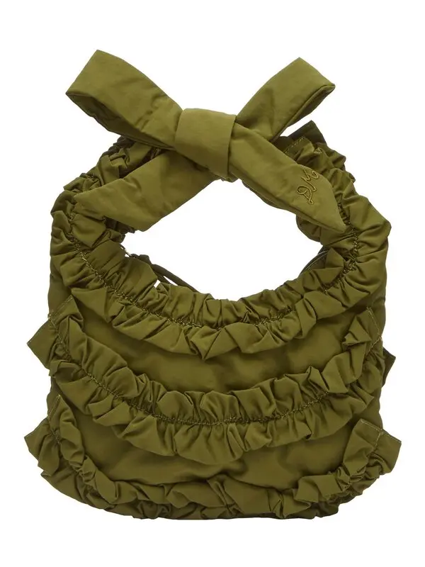 DAMSON MADDER Quinn Ruffle Bag - Olive