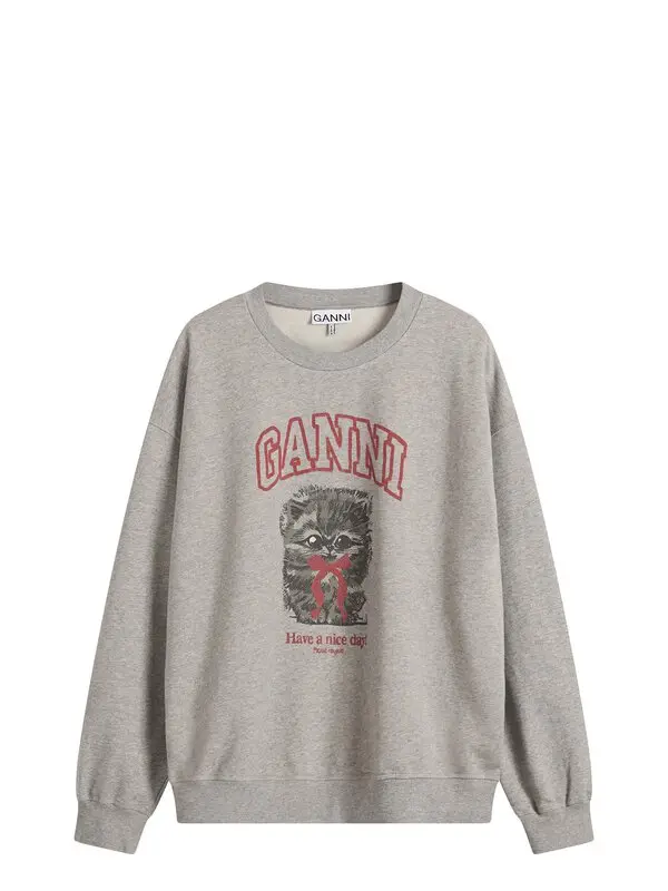 GANNI Isoli Crewneck Sweatshirt - Paloma