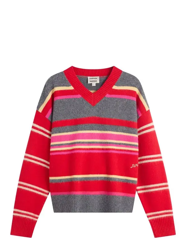 DAMSON MADDER Rene V-neck Jumper - Multi