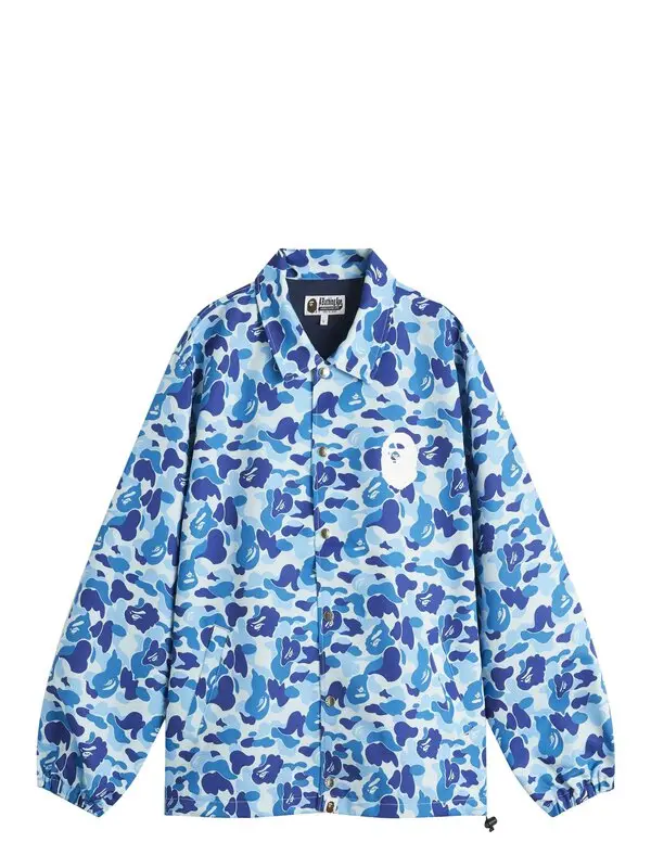 A BATHING APE Abc Camo Nyc Logo Coach Jacket - Blue