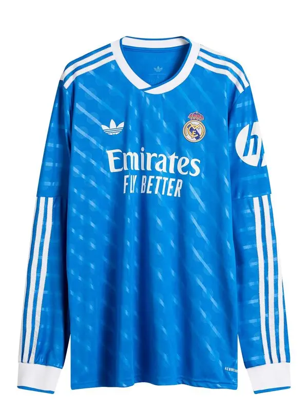 Adidas Real Madrid 25/26 3rd Long Sleeve Jersey Top - Bluebird