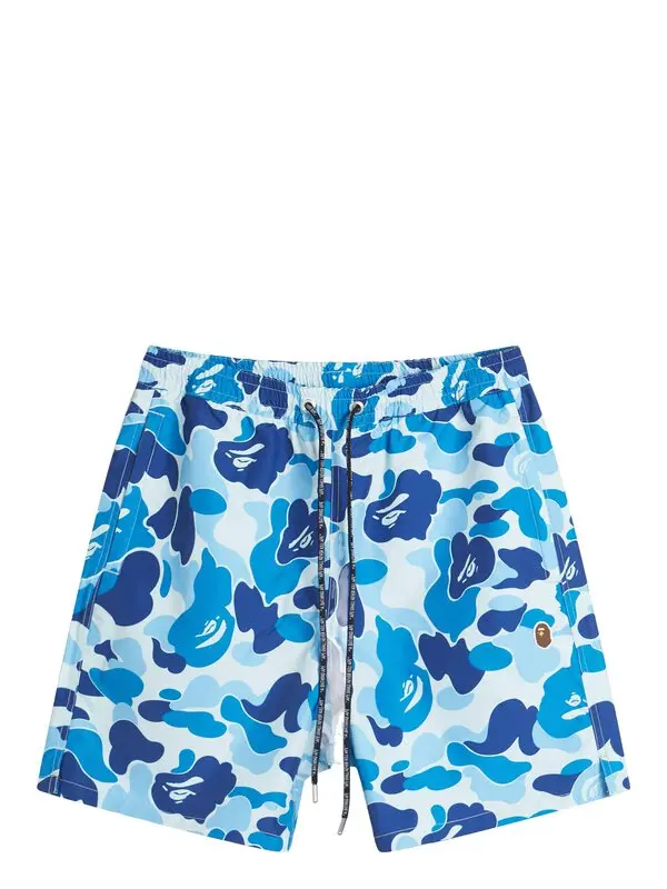 A BATHING APE Abc Camo One Point Relaxed Fit Water Shorts - Blue