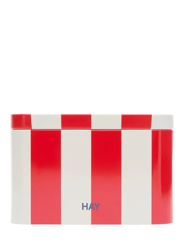 HAY Small Tin Container - Red/off-white