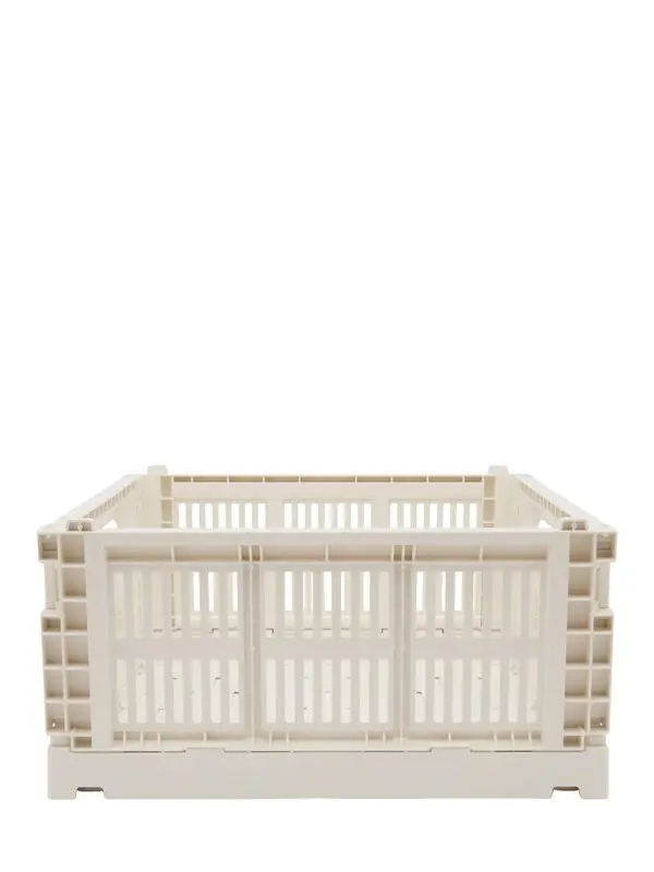 HAY Medium Square Recycled Colour Crate - Off-white