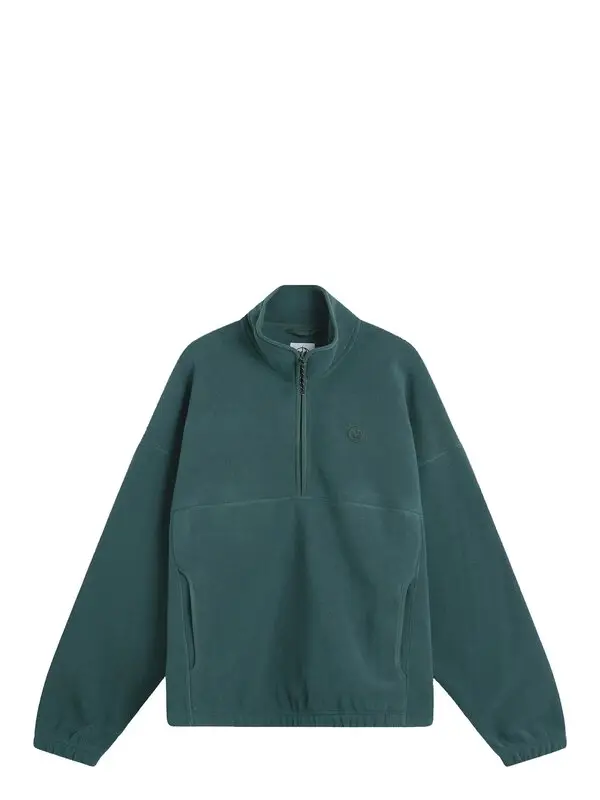 POLAR SKATE CO. Ivan Half Zip Fleece Sweatshirt - Dark Emerald