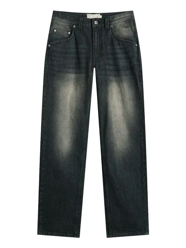 DIME Relaxed Denim Pants - Sandblasted Black