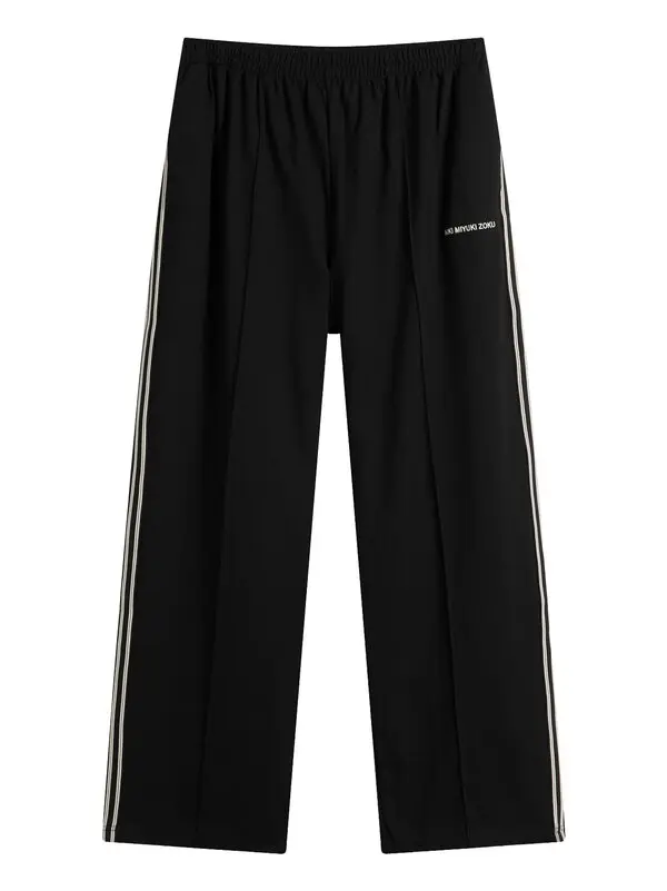 MKI MIYUKI ZOKU Wide Fit Poly Track Pants - Black