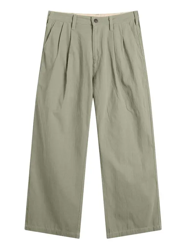 BUTTER GOODS Pleated Trousers - Washed Fatigue