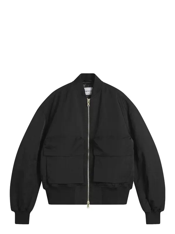 MKI MIYUKI ZOKU Silky Nylon Bomber Jacket - Black