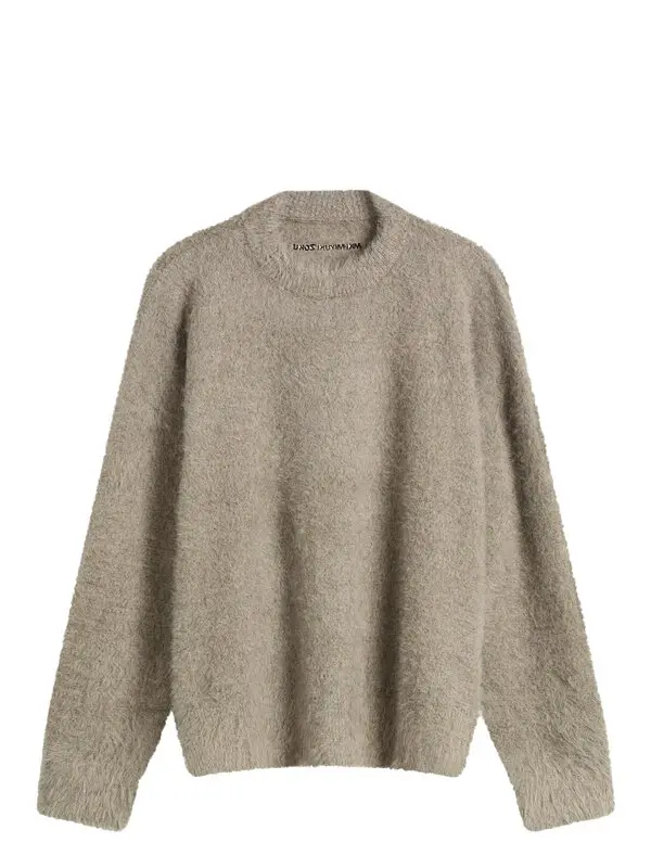MKI MIYUKI ZOKU Faux Alpaca Knit Crewneck - Charcoal Melange