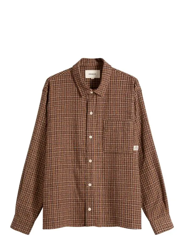 HERESY Deft Shirt - Orange Check