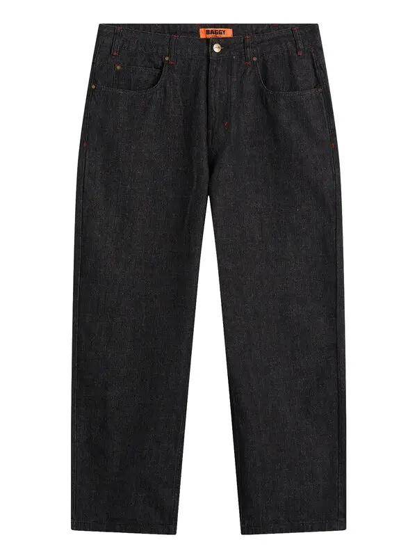 BUTTER GOODS Blotch Baggy Denim Jeans - Streaky Black