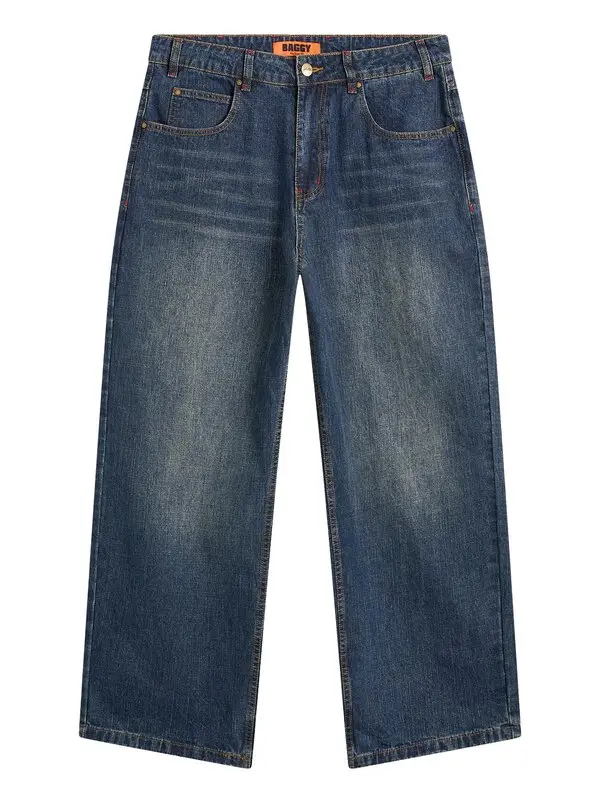 BUTTER GOODS Blotch Baggy Denim Jeans - Streaky Navy