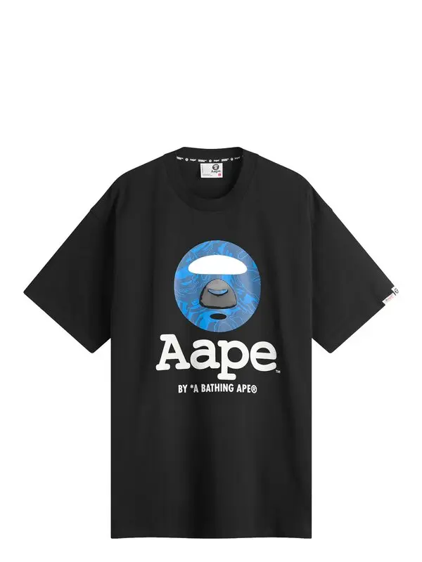 AAPE BY *A BATHING APE® Aape Og Moonface T-shirt - Black