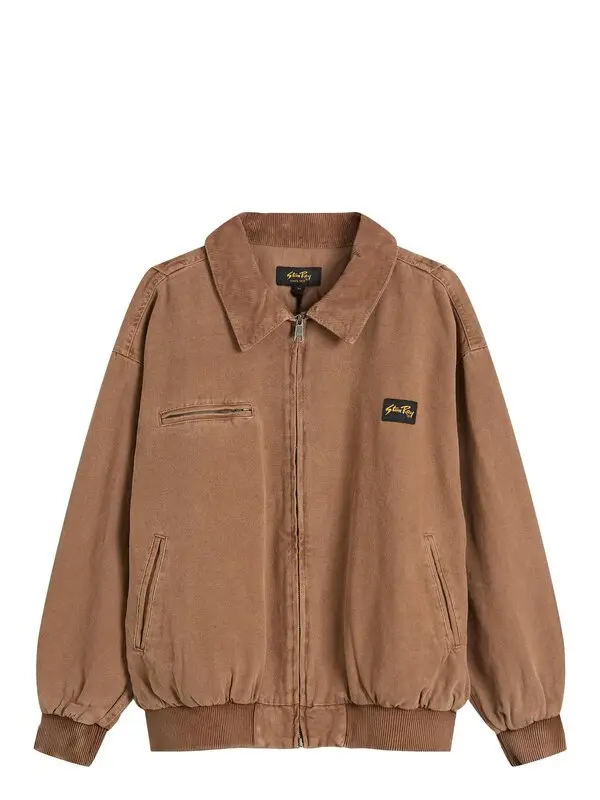 STAN RAY Roughneck Collared Bomber Jacket - Washed Acorn