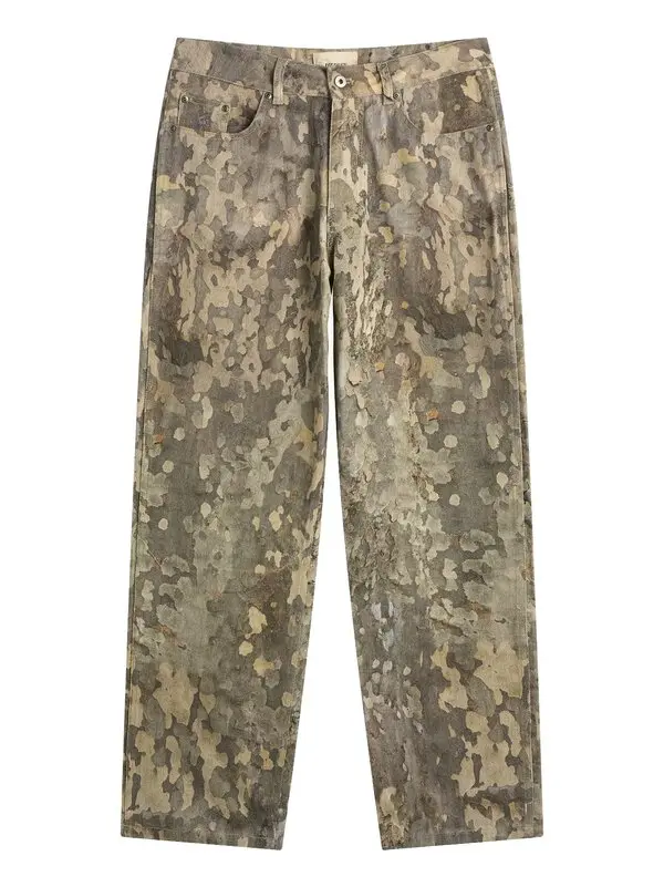 HERESY Bark Wide Leg Jeans - Print