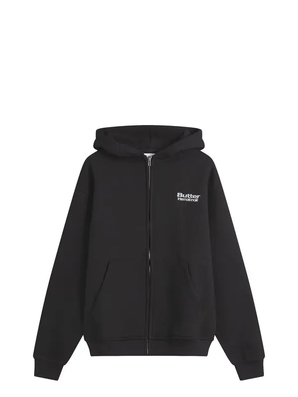 BUTTER GOODS Internationale Zip Hoodie - Black