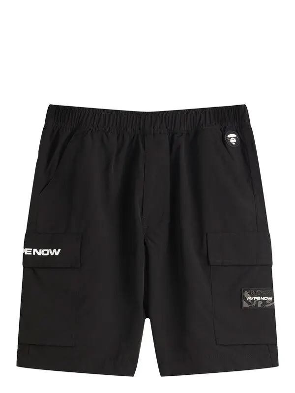 A BATHING APE Now Loose Fit Cargo Shorts - Black