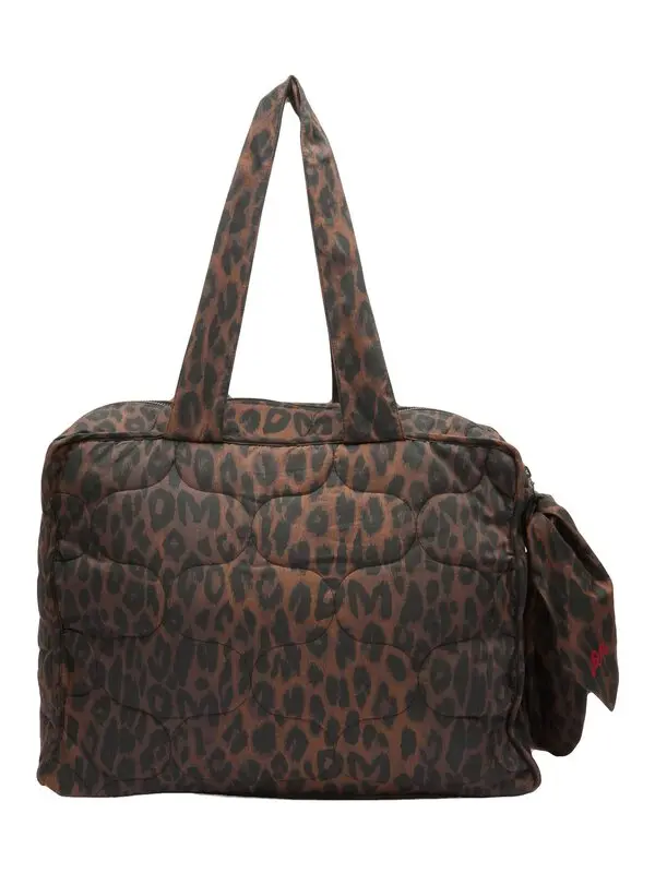 DAMSON MADDER Leopard Print Quilted Tote - Multi