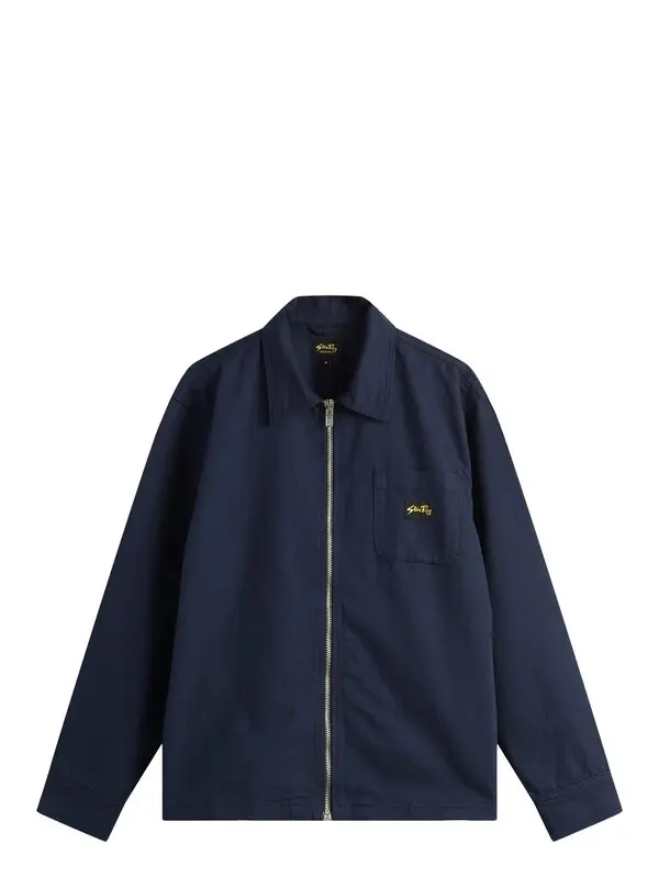 STAN RAY Zip Shirt - Navy Bedford