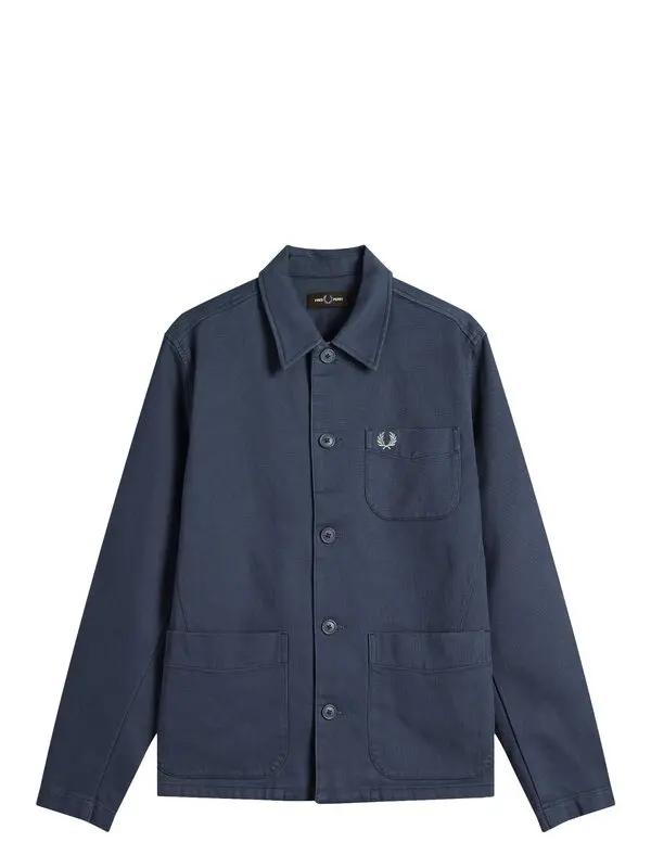 Fred Perry Bedford Corduroy Overshirt - Dark Airforce
