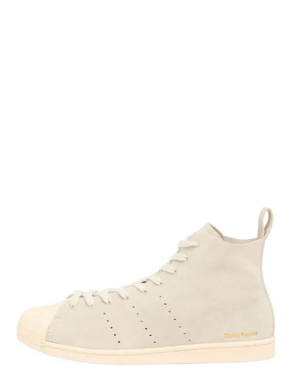 Adidas X Wales Bonner Superstar Hi Sneakers - Cream White/gold Metallic