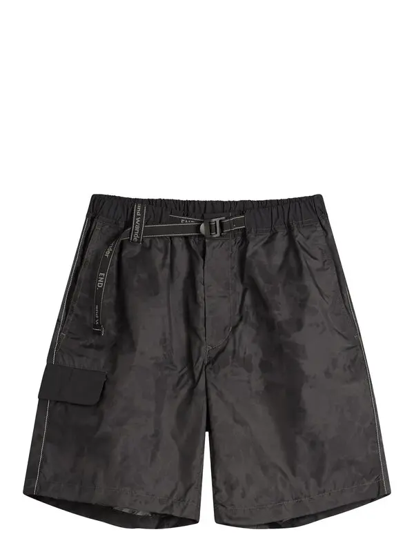 AND WANDER X Nylon Print Short Pant - Charcoal
