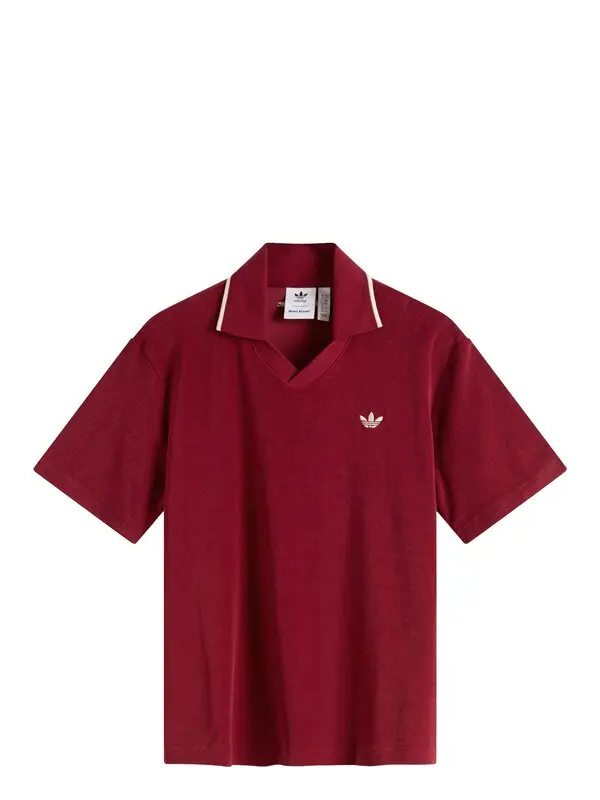 Adidas X Wales Bonner Polo Shirt - Collegiate Burgundy