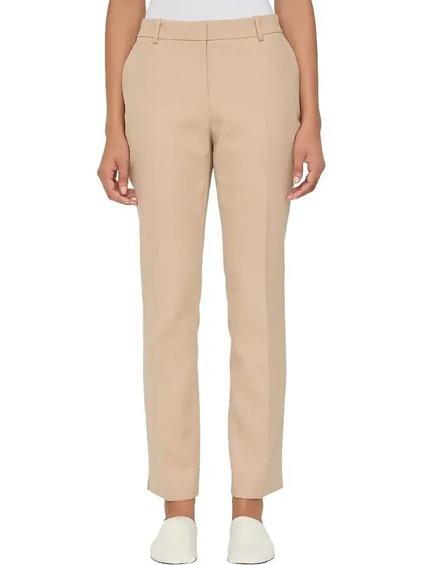 Lafayette 148 New York Manhattan Slim Leg Trousers - Natural